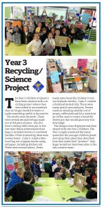 Year 3 Recycling / Science Project - Queen’s College